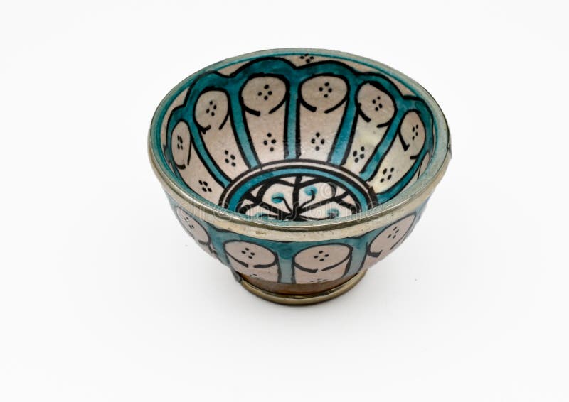 Old Serving Bowls with Designs with Isolated White Back Ground Full ...