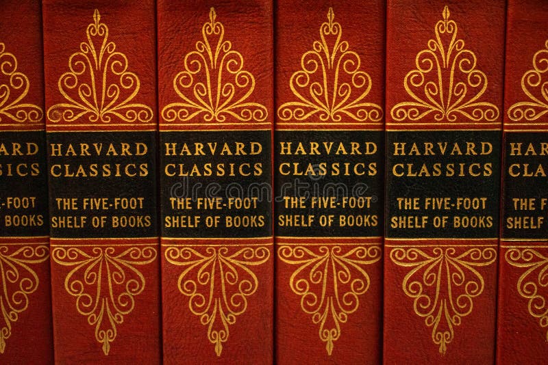 Classic Set of Reference Books in Public Library Editorial Stock Photo ...