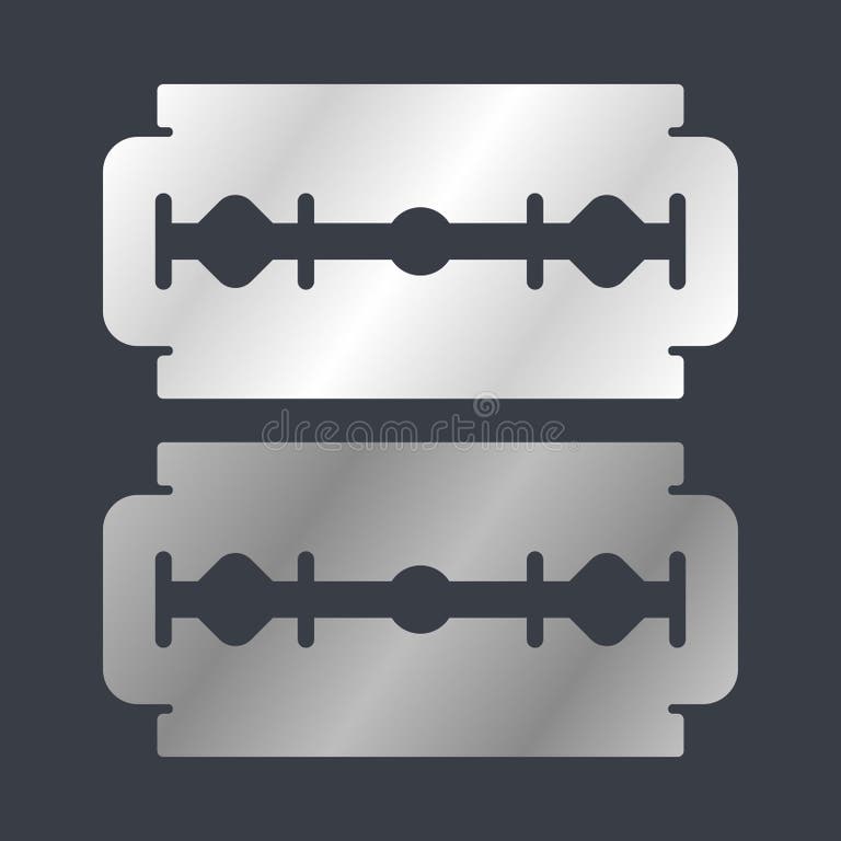 Classic Sharp Razor Blade Vector Stock Illustration - Illustration of ...
