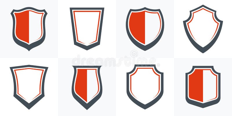 Classic Shields Vector Set, Ammo Emblems Collection, Defense and Safety ...