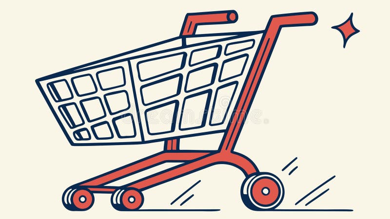 Classic Shopping Cart Icon, E-commerce and Retail Activity, Vector ...