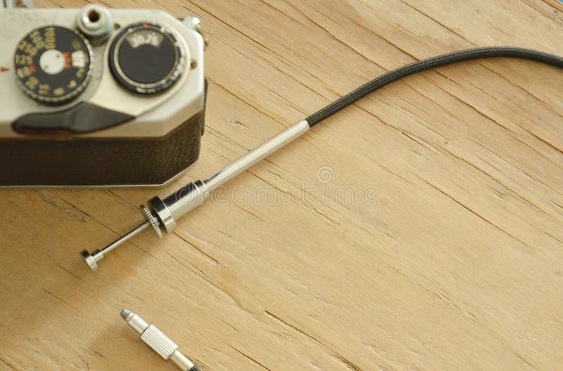 Classic Shutter Cable Released and Single Lens Reflect Film Camera ...