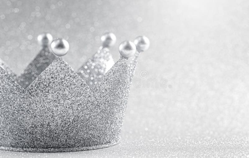 A Classic Silver Crown on a Silver Background Stock Image - Image of ...