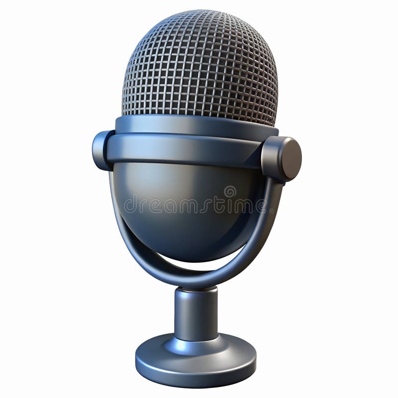 Classic Silver Gray Metallic Vintage Microphone with Mesh Head for ...