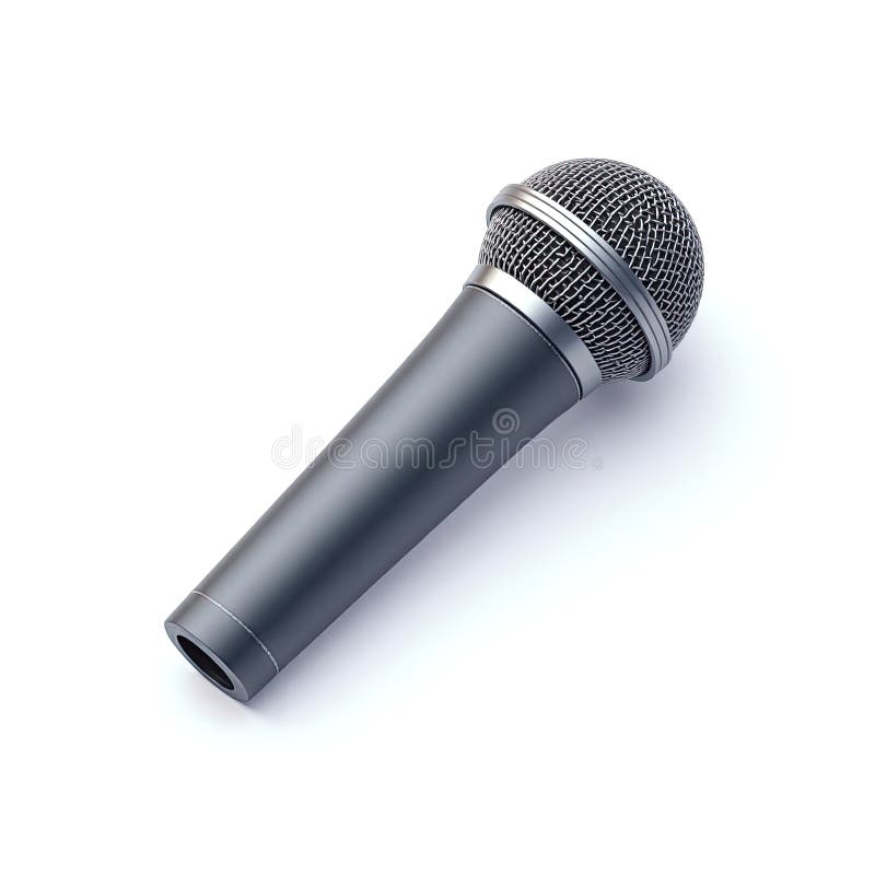 Classic Silver Retro Microphone for Recording and Performance Stock ...