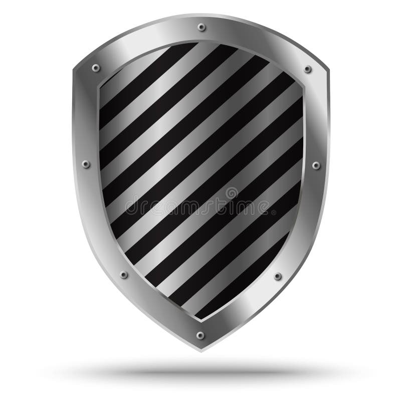 Classic Silver Shield. Protection Sign Stock Vector - Illustration of ...