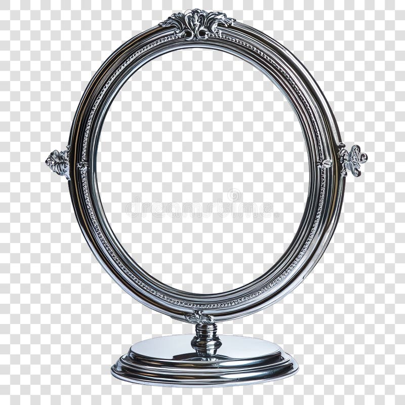 Classic Silver Vanity Mirror Stock Illustration - Illustration of ...