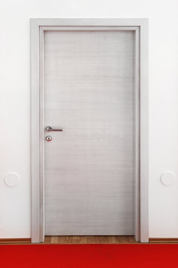 Silver door stock image. Image of indoor, gate, access - 7530923