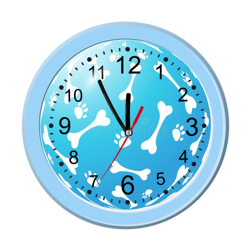 Classic Red Round Wall Clock Isolated on White. Vector Illustration ... Classic Red Round Wall Clock Isolated on White. Vector Illustration ...