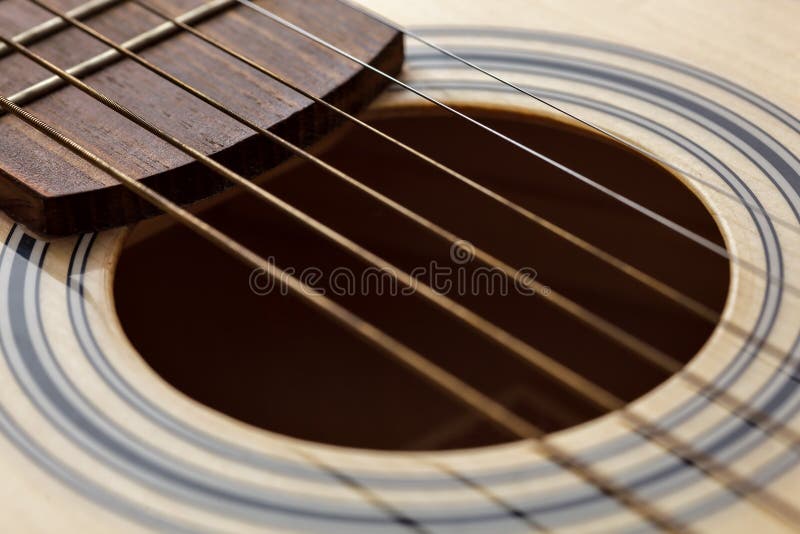 Classic Six-string Guitar Up Close Stock Image - Image of tune, wooden ...