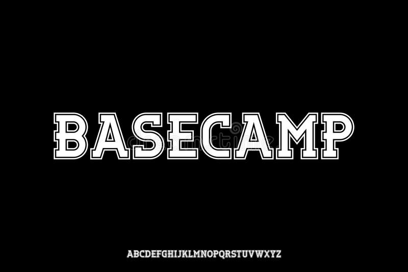 Classic Slab Serif College Style Display Font Vector Stock Vector ...