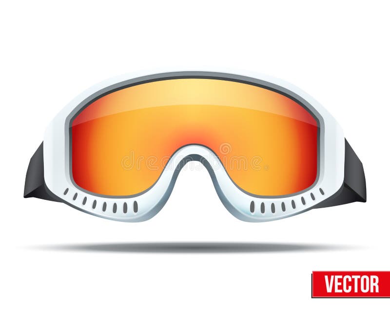 Classic Snowboard Ski Goggles with Colorful Glass Stock Vector ...