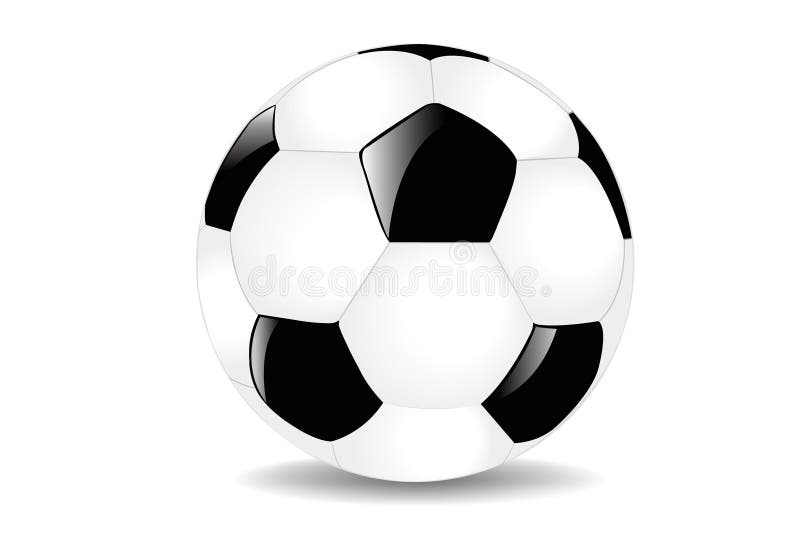 Classic Soccer Ball. Vector Stock Vector - Illustration of white ...
