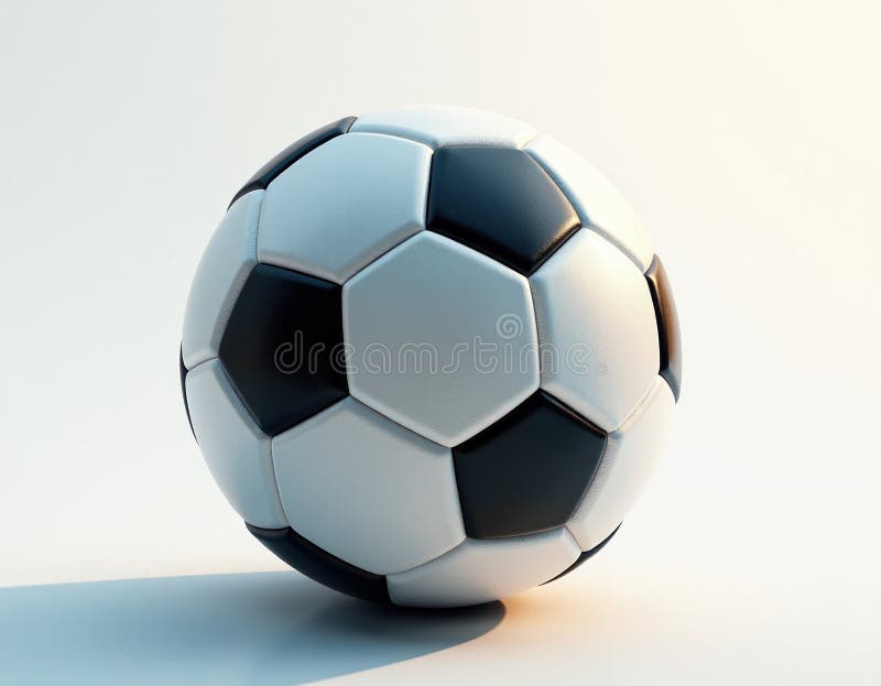 Classic Soccer Ball on White Background Stock Illustration ...