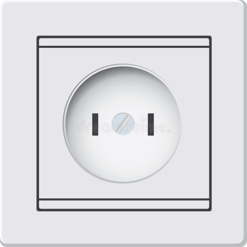 Classic Socket American Style Stock Vector - Illustration of electrical ...