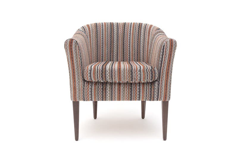 Classic Soft Chair. Isolated on White Background Stock Image - Image of ...