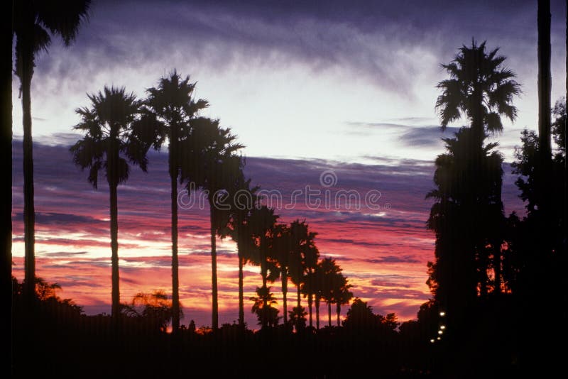 Classic Southern California Sunset Stock Photo - Image of colorful ...