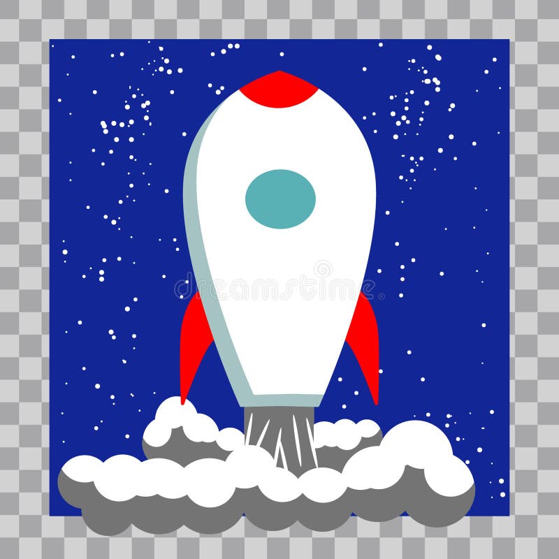 Classic Rocket Space Ship Illustration Stock Photo - Illustration of ...