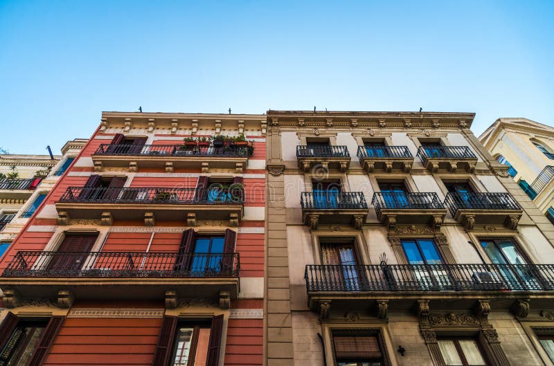 Classic Spanish Architecture Building on a Sunny Day. Stock Image ...