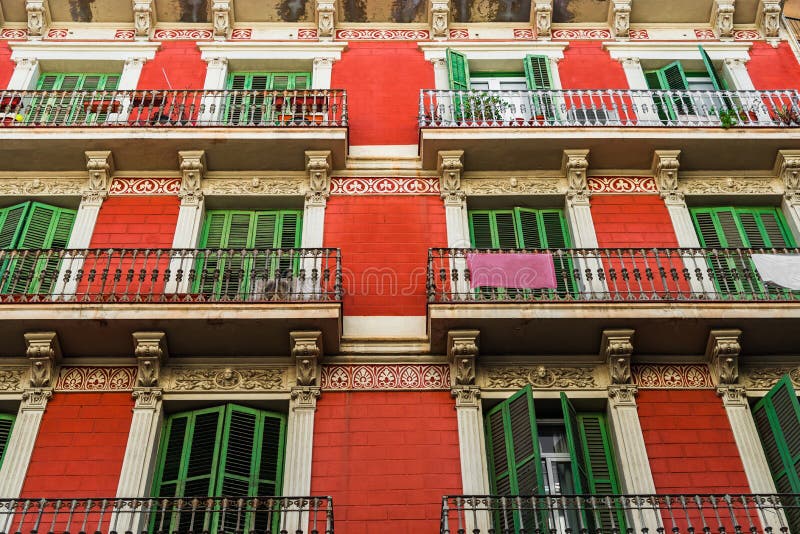 Classic Spanish Architecture Building on a Sunny Day. Stock Photo ...