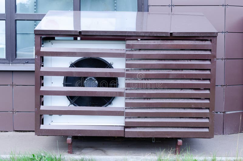 Classic Split Air Conditioner House System. Externally Fitted Unit on ...