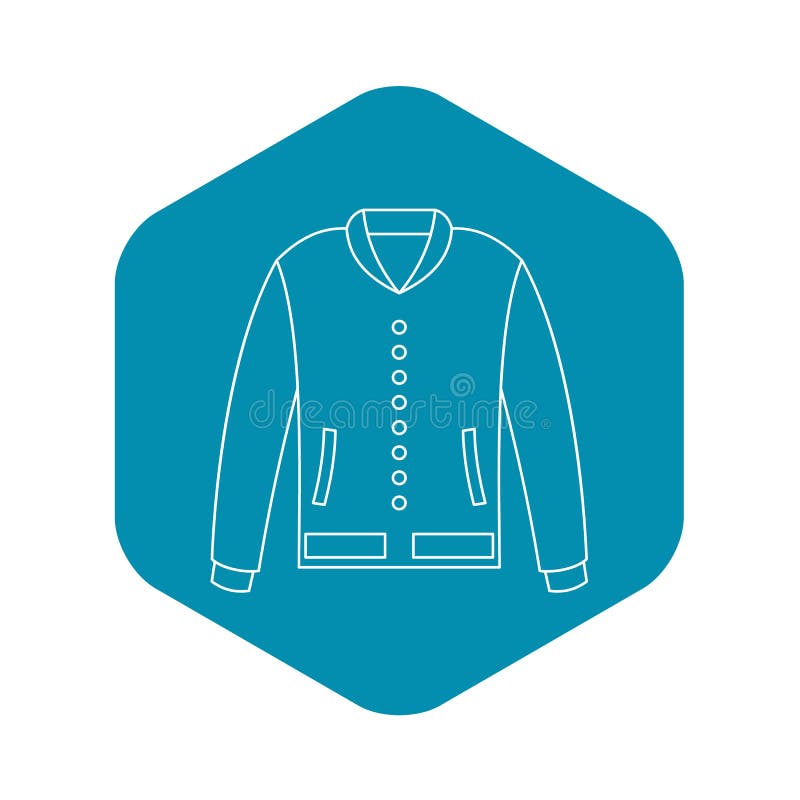 Classic Sport Jacket Icon, Outline Style Stock Vector - Illustration of ...