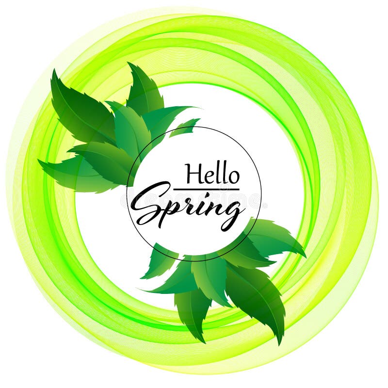 Classic Spring Universal Poster Template. Colorful Fresh Green Design ...