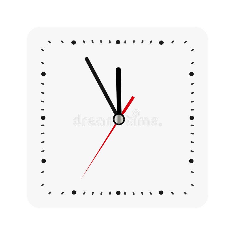 Square Wall Clock Vector.Square Wall Clock Vector Stock Illustration ...