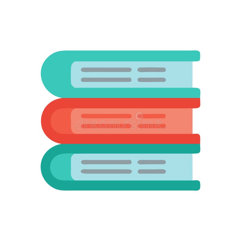 Classic Stack of Books Icon Stock Vector - Illustration of collection ...
