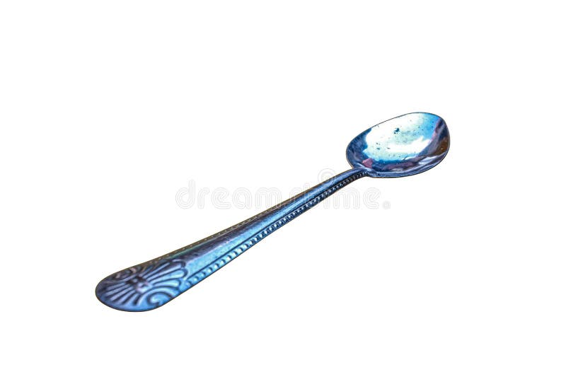 Classic Stainless Steel Spoon on White Background, Stock Photo - Image ...