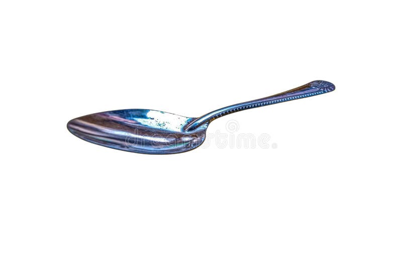 Classic Stainless Steel Spoon on White Background, Stock Photo - Image ...