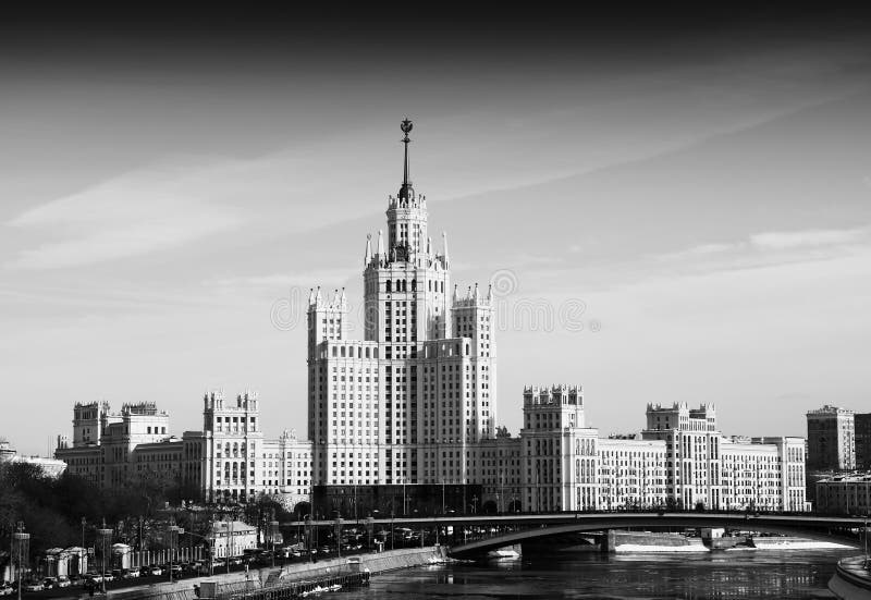 Classic Stalin Skyscraper Historic Backdrop Stock Photo - Image of ...