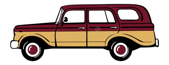 Classic station wagon stock vector. Illustration of motor - 53698611