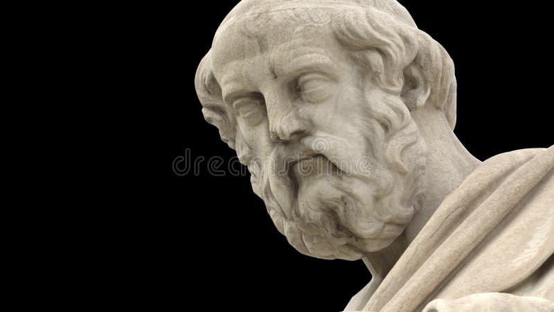 Classic Statue of Plato Close Up Stock Video - Video of black, academy ...
