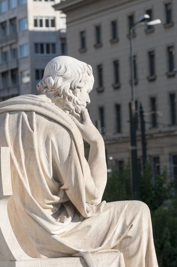 Statue of Socrates in Athens, Greece Stock Photo - Image of akademia ...