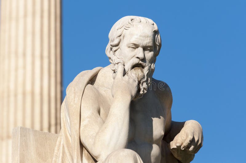 Classic statue Socrates stock photo. Image of teacher - 94830586