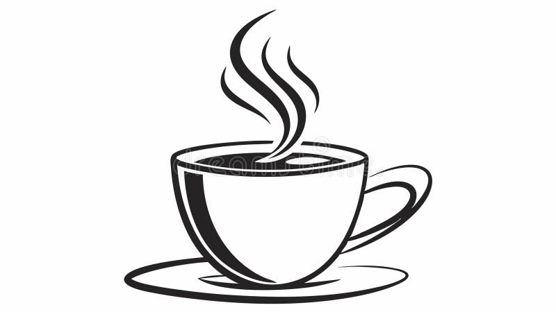 Classic Steaming Cup of Coffee, Warmth and Morning Ritual. Vector ...