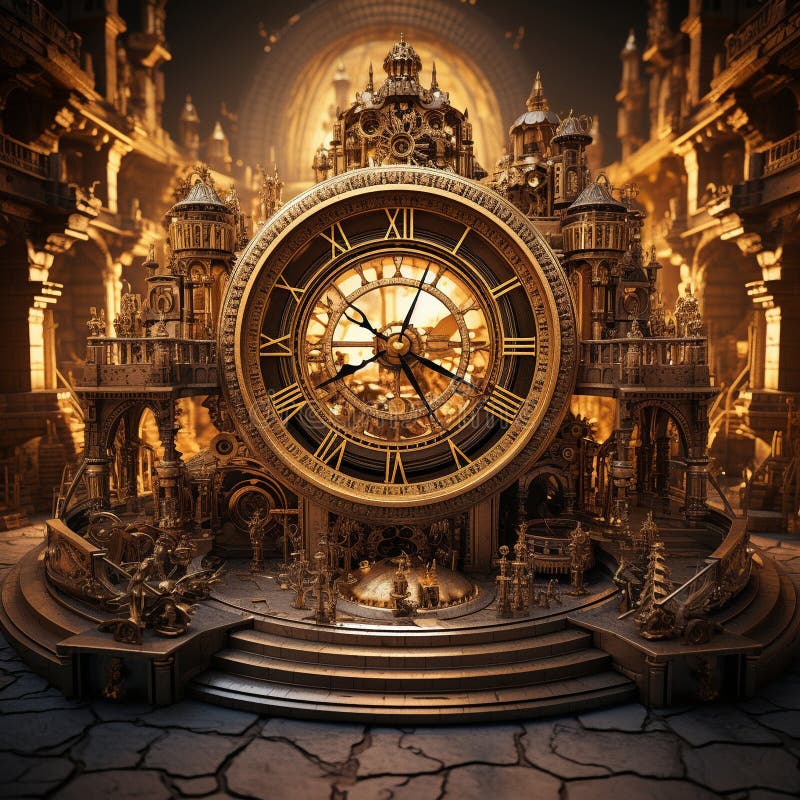 Classic Steampunk Professional Background. Steampunk Streets with ...