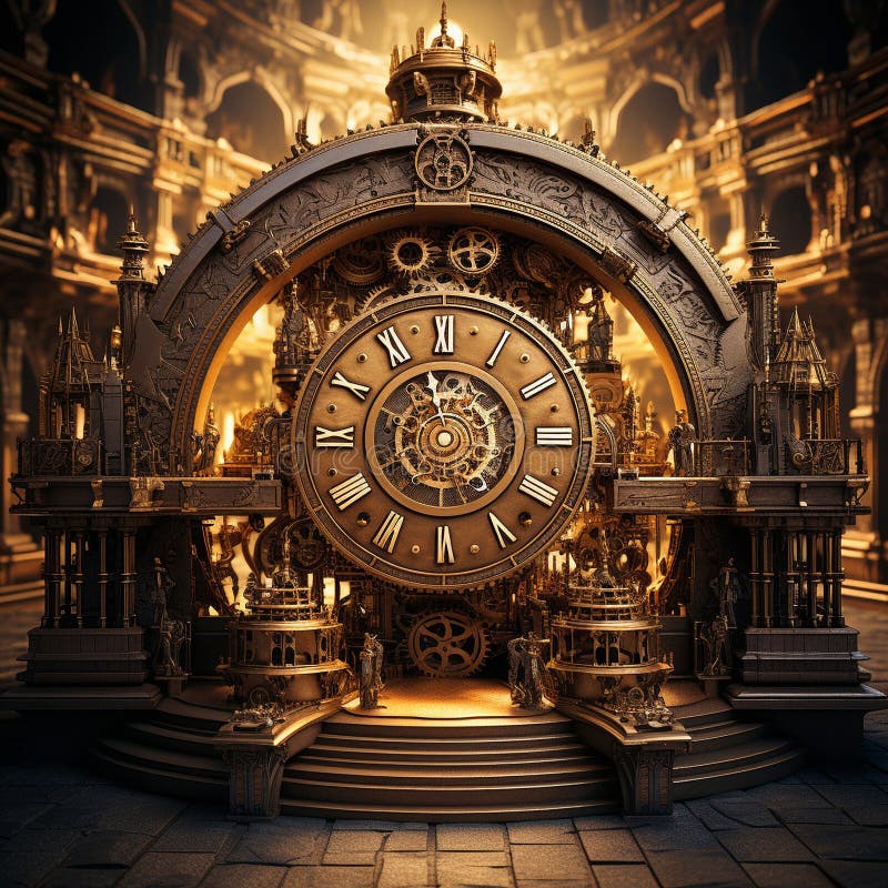 Classic Steampunk Professional Background. Stock Illustration ...