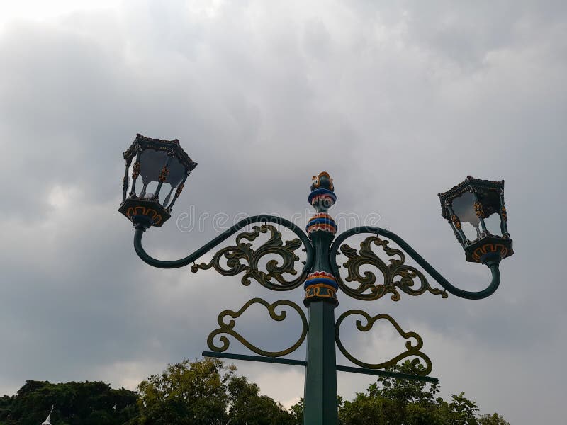 A Classic Style Street Lighting Design Stock Image - Image of lamp ...