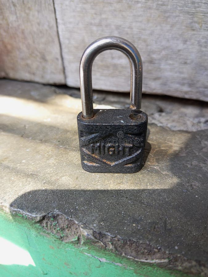 Classic and Strong Old Black Lock for Security Editorial Photo - Image ...