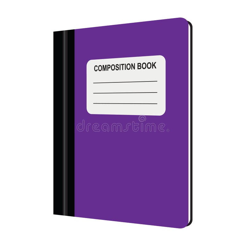 Classic Student Composition Book Stock Vector - Illustration of ...