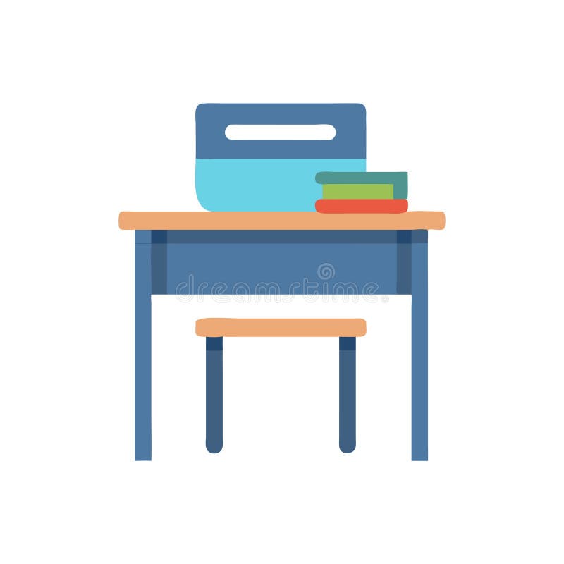 Classic Student Desk Icon stock vector. Illustration of education ...
