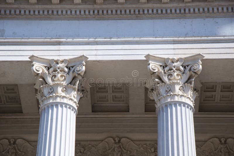 Classic Style Columns in Vienna Stock Image - Image of shape, front ...