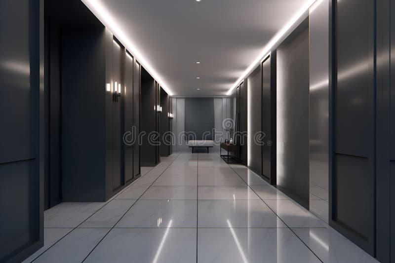 Classic Style Hallway Interior in Luxury House. AI Generated Stock ...