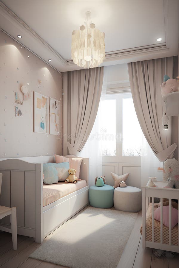 Classic Style Interior of Children Room Stock Illustration ...