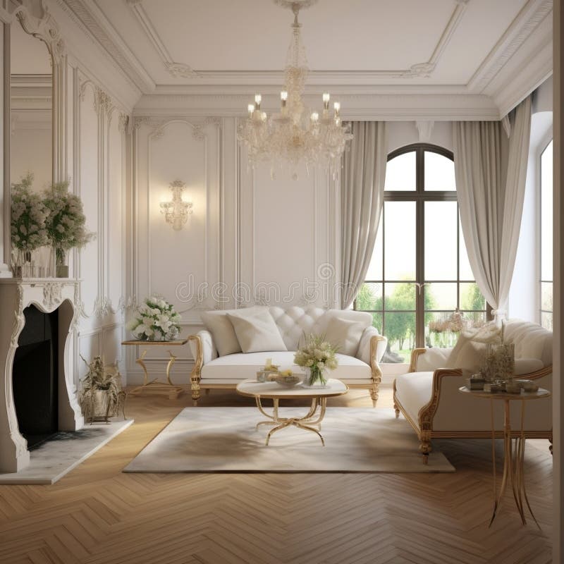 Classic Style Living Room Interior 1695525749329 1 Stock Image - Image ...