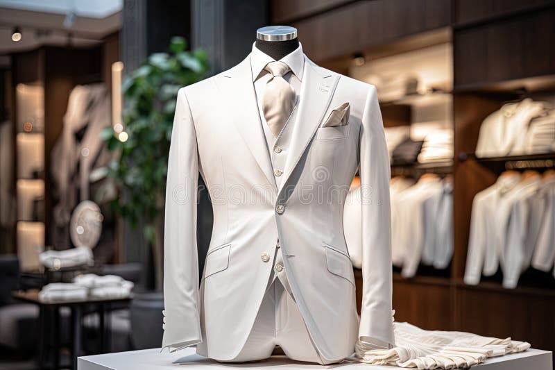 A Classic Suit in Tiger Color in a Clothing Store. Generative AI Stock ...