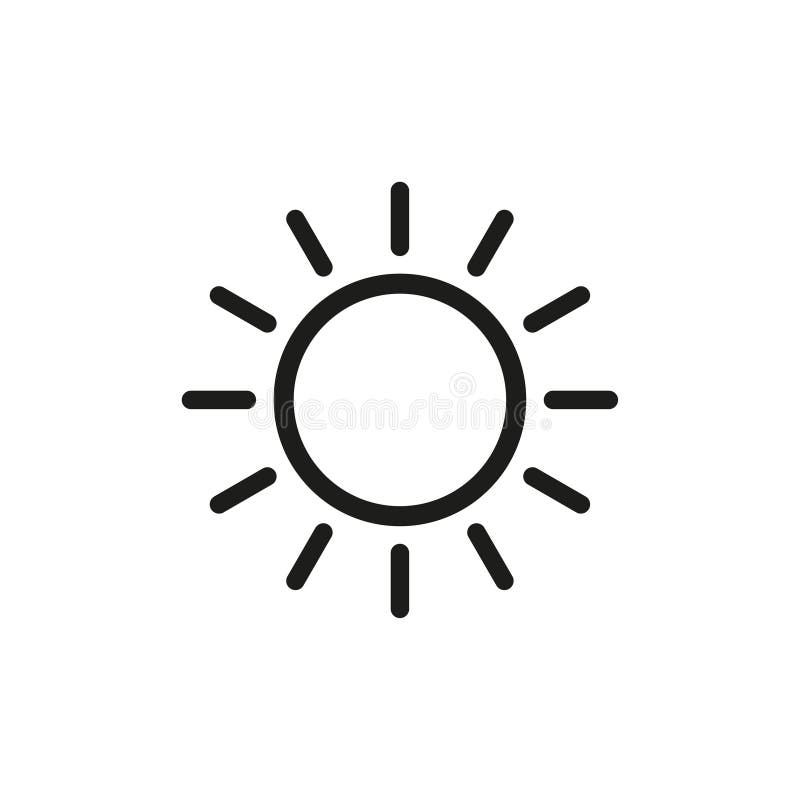 Classic Sun Icon. Vector Illustration Stock Vector - Illustration of ...