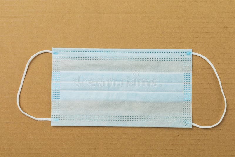 Classic Surgical Medical Mask on Paper Background with Copy Space Stock ...